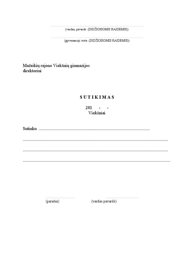 Sutikimas | PDF