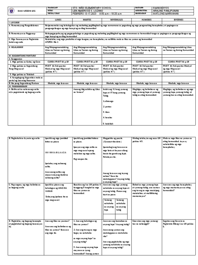 Q3 Week 1 Ap DLL | PDF
