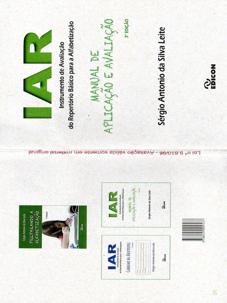 IAR MANUAL DE APLICAÃ Ã O E AVALIAÃ Ã O - PDF Escaneado | PDF