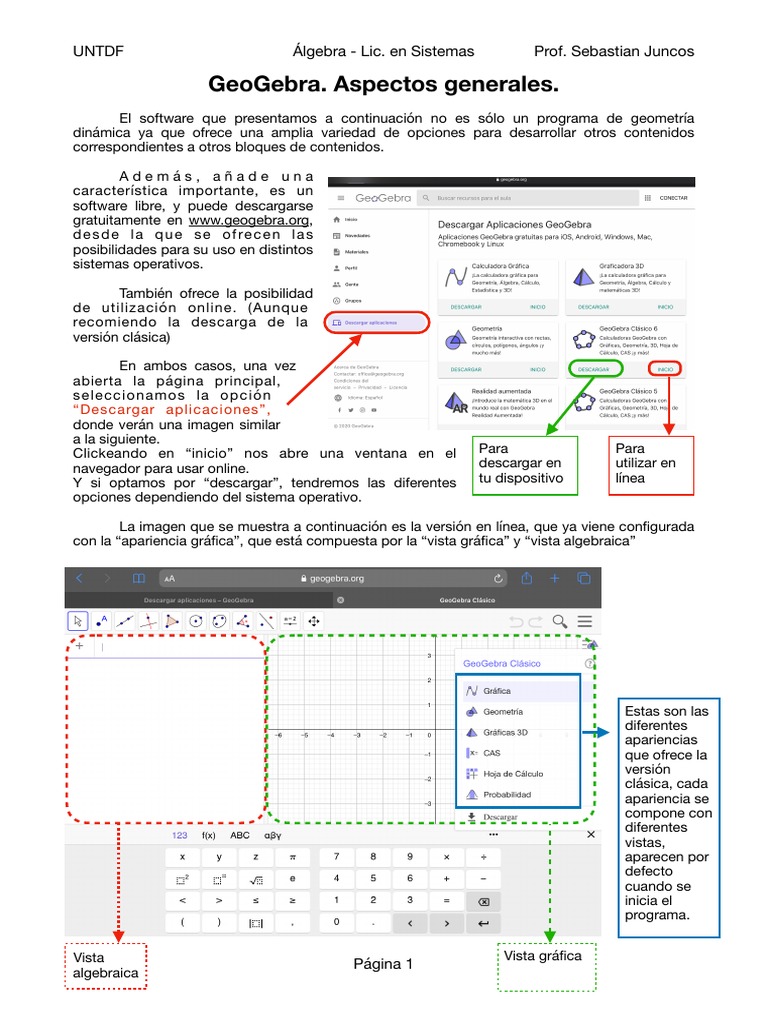 Tutorial GeoGebra para Matrices | PDF | Matriz (Matemáticas ...