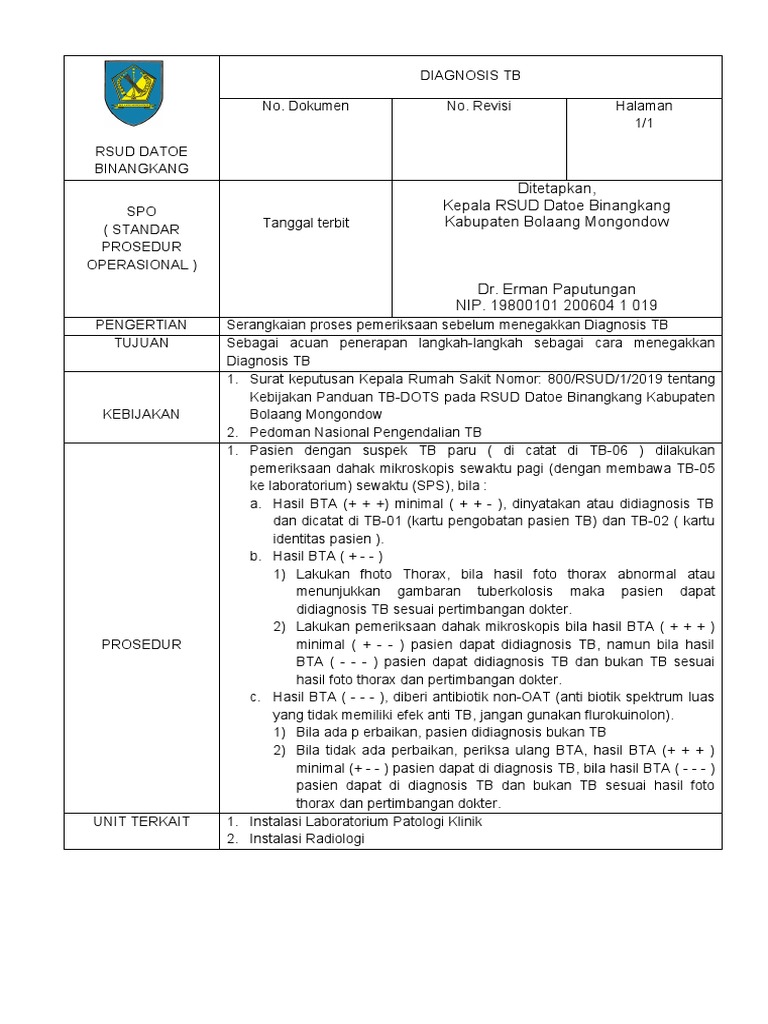 Edit Sop TB Dots | PDF