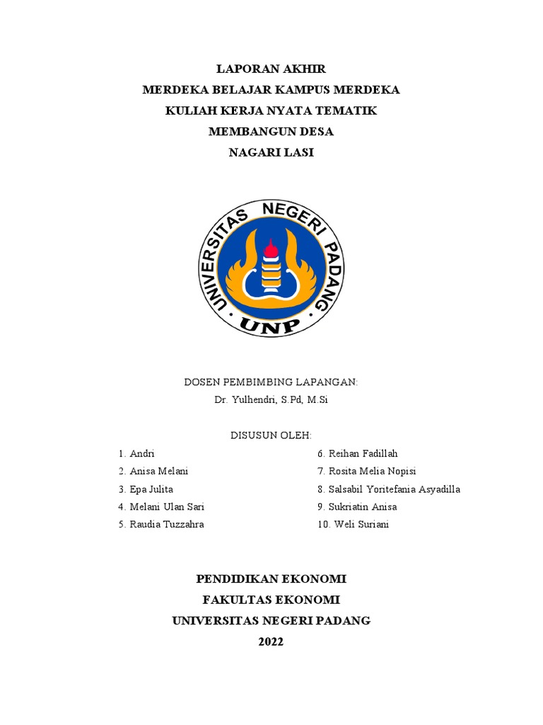 Laporan Akhir KKN T Lasi | PDF