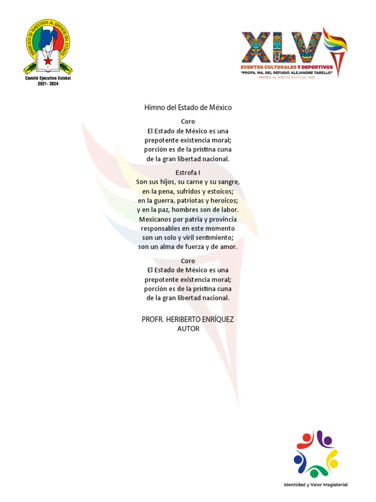 Himno Del Estado de Mexico Letra | PDF