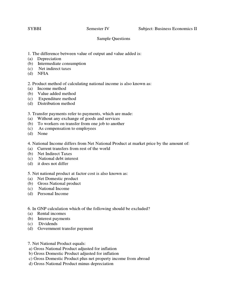 SYBBI - SAMPLE QUESTIONS - EVEN 2021 (MERGED PDF) - Min | PDF ...