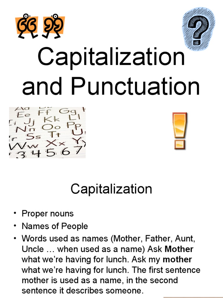Capitalization and Punctuation | PDF | Comma | Punctuation