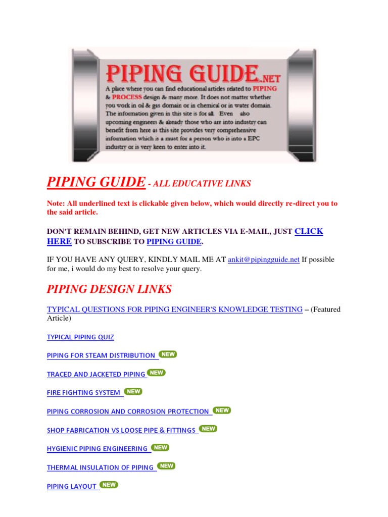 Piping Guide | PDF | Pipeline Transport | Pipe (Fluid Conveyance)