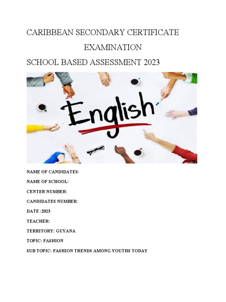 English SBA | PDF | Fashion | Clothing