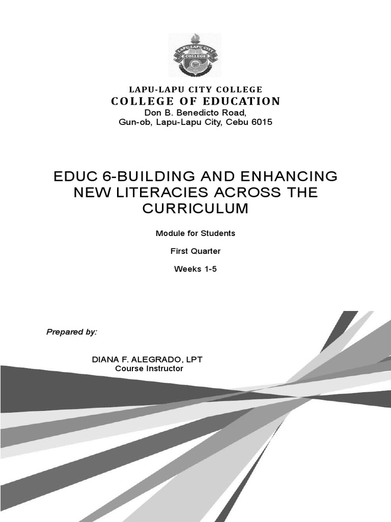 Educ 6 Module 1 | PDF | Literacy | Learning