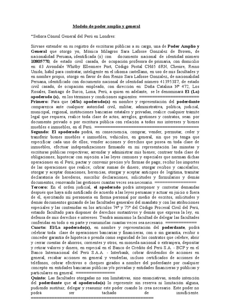 Poder Amplio y General | PDF | Bancos | Dinero