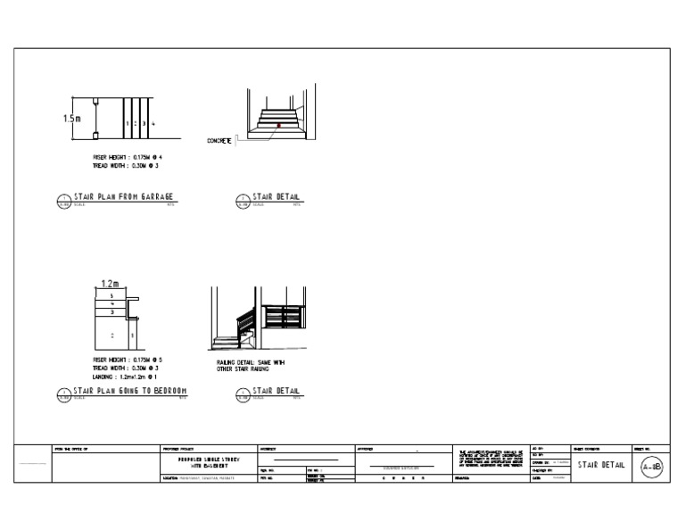Stair Details for Proposed Home Plan | PDF