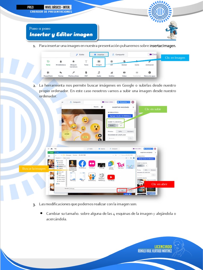 Insertar y Editar Una Imagen y Gif en Prezi | PDF | Informática