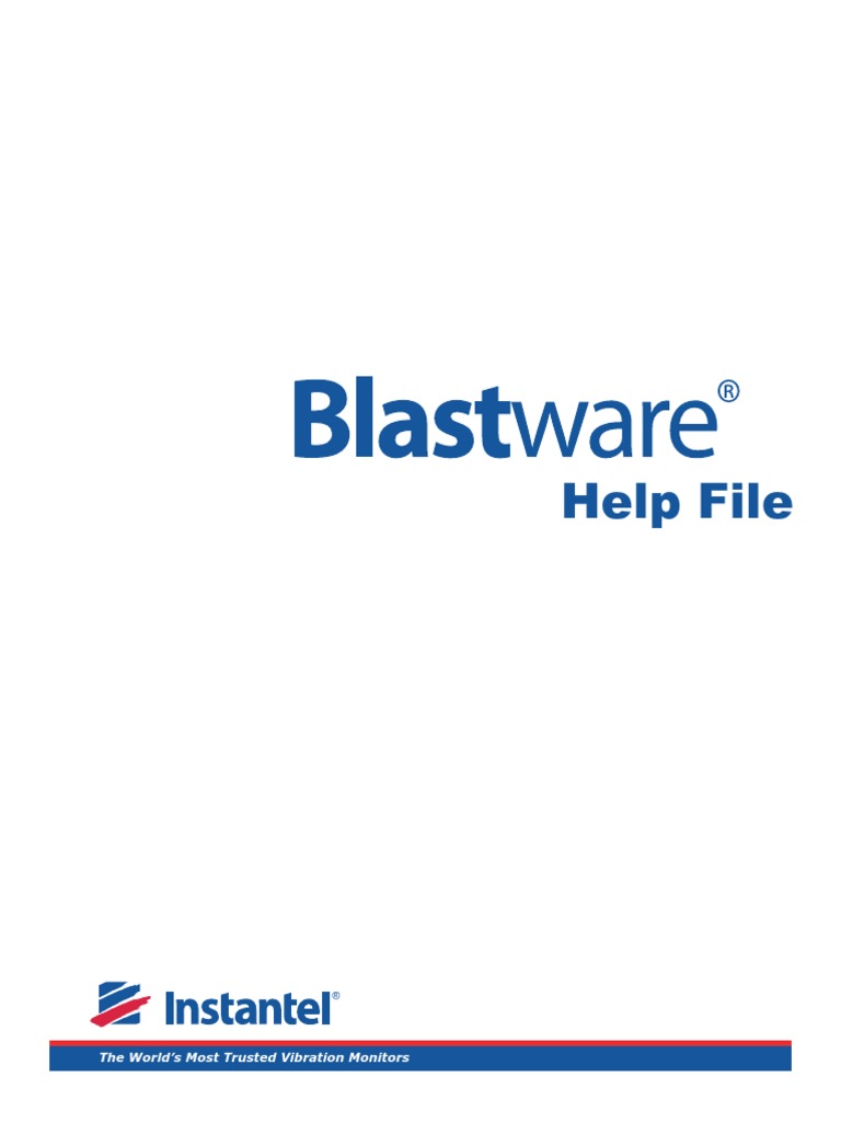 Blastware Help | PDF | Installation (Computer Programs) | Computer Hardware