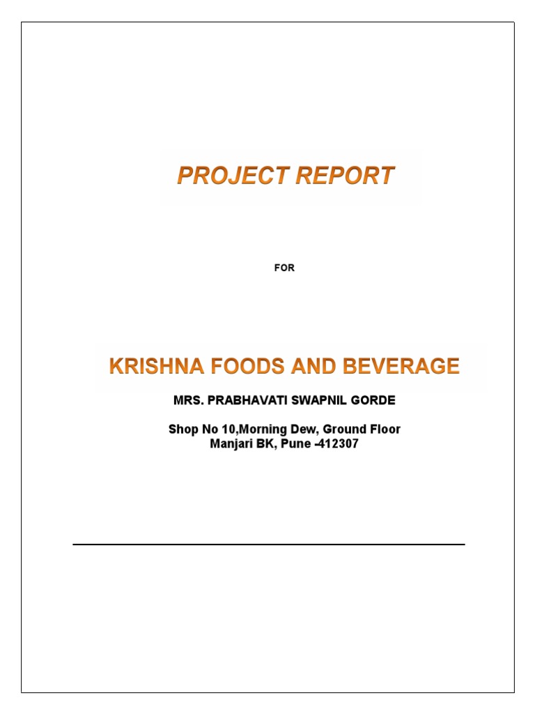 Krishna Foods and Beverage | Download Free PDF | Bakery | Baking