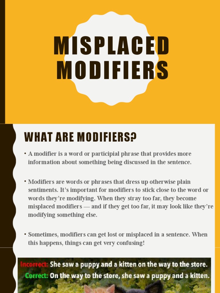 Misplaced Modifiers | PDF | Adverb | Adjective