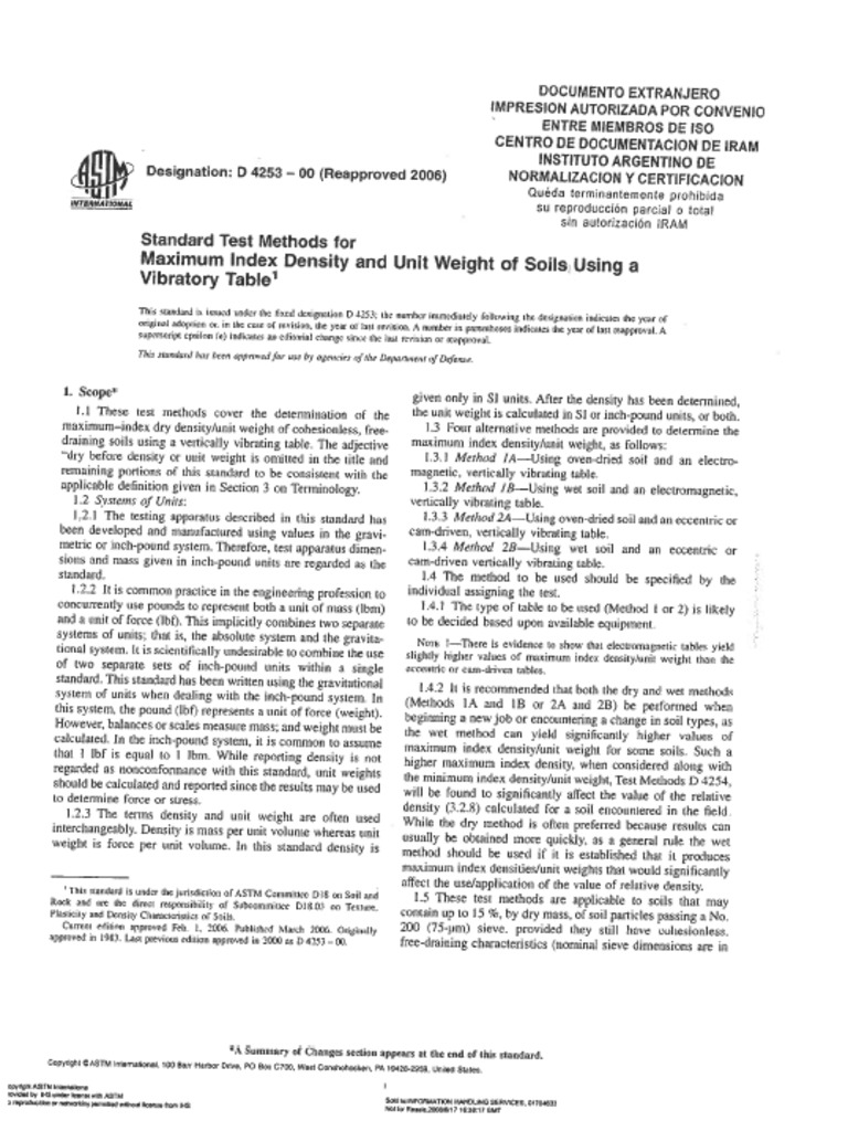Astm D4253-00 | PDF