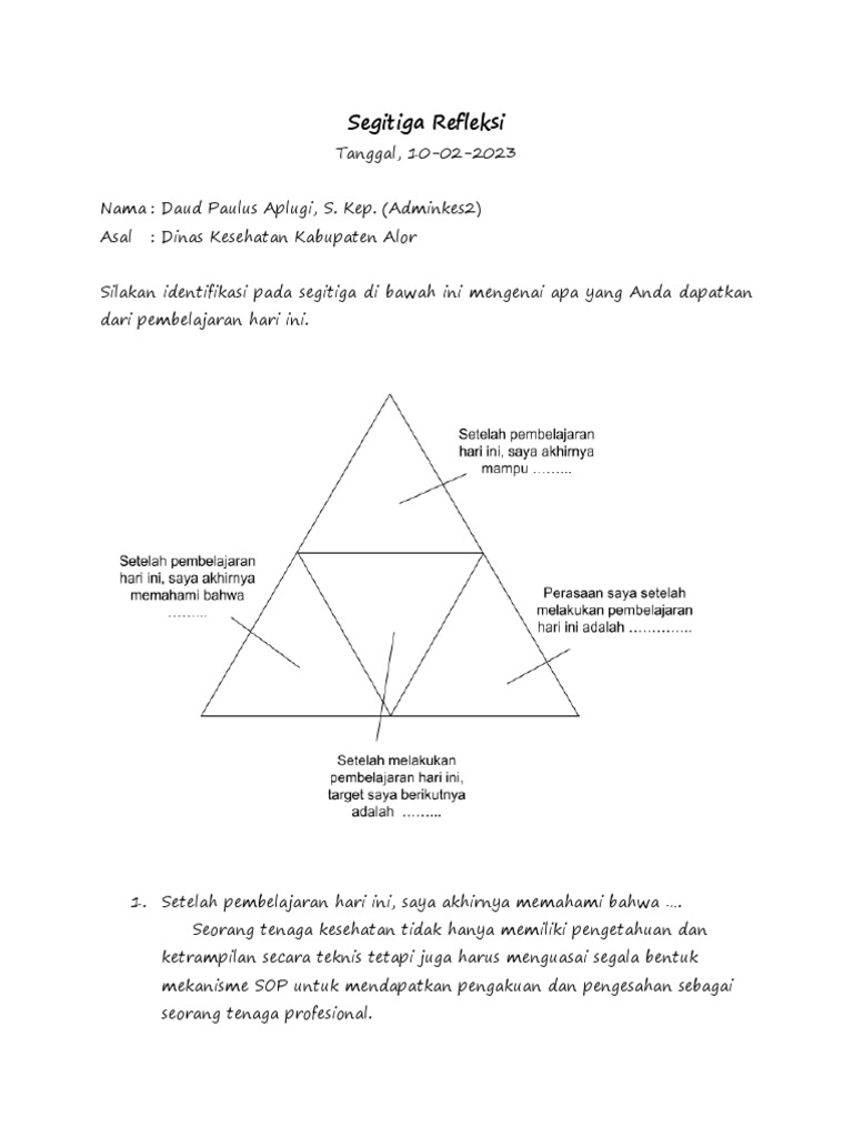 Refleksi Model Segitiga | PDF