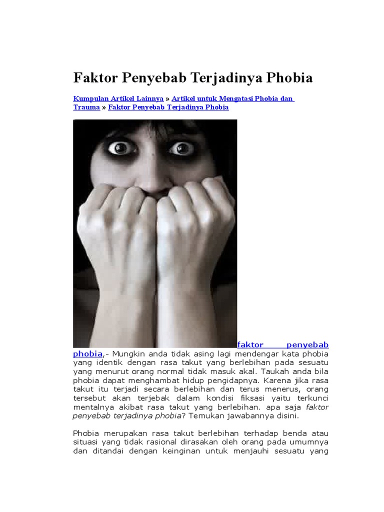 Faktor Penyebab Phobia | PDF