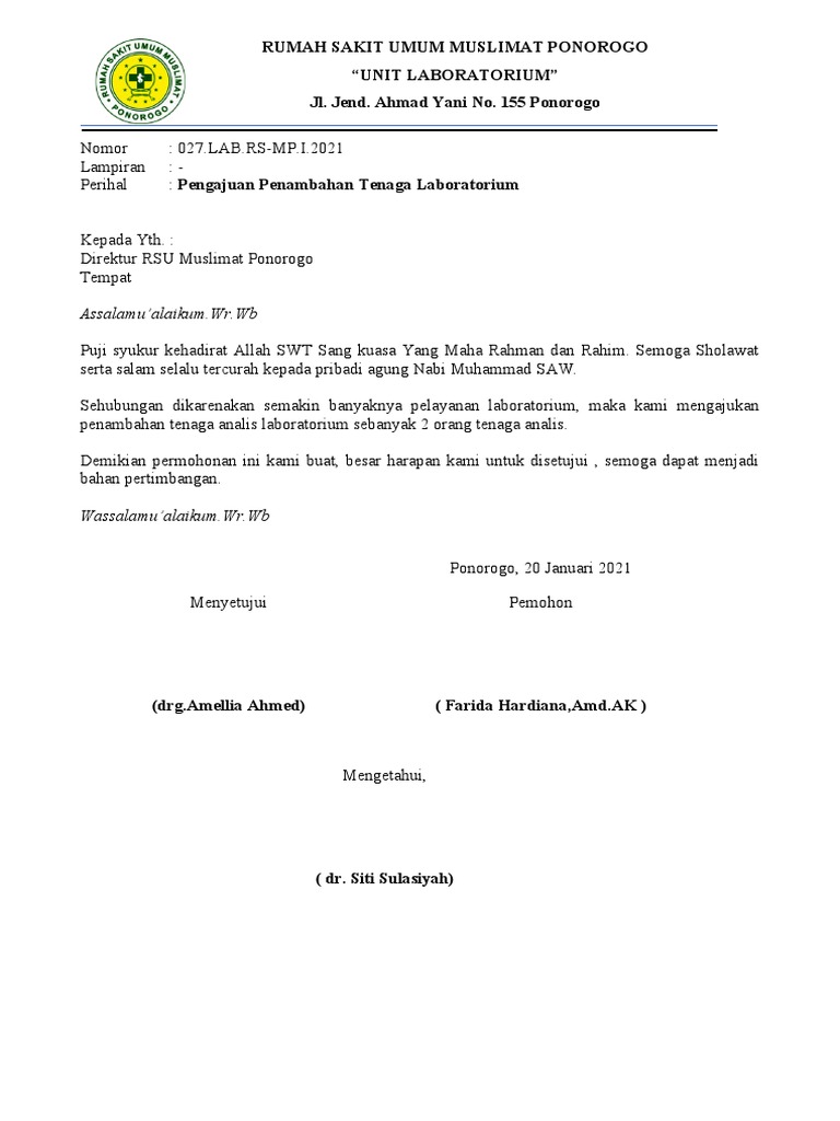 Surat Pengajuan | PDF