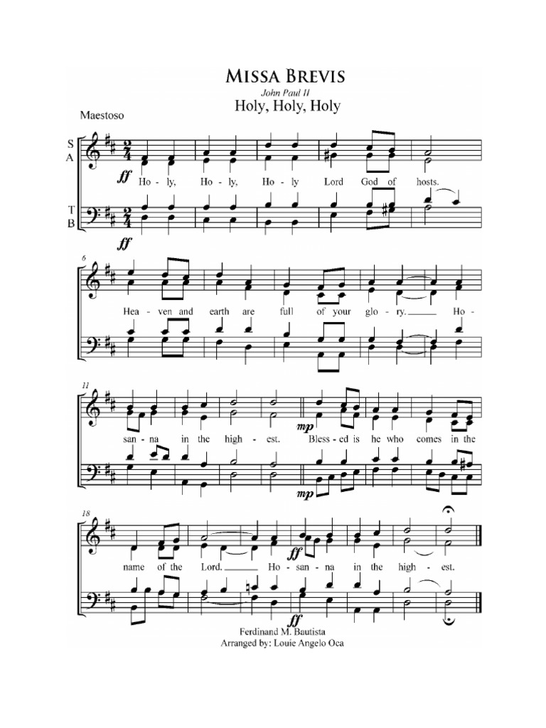 Missa Brevis JPII Etc | PDF