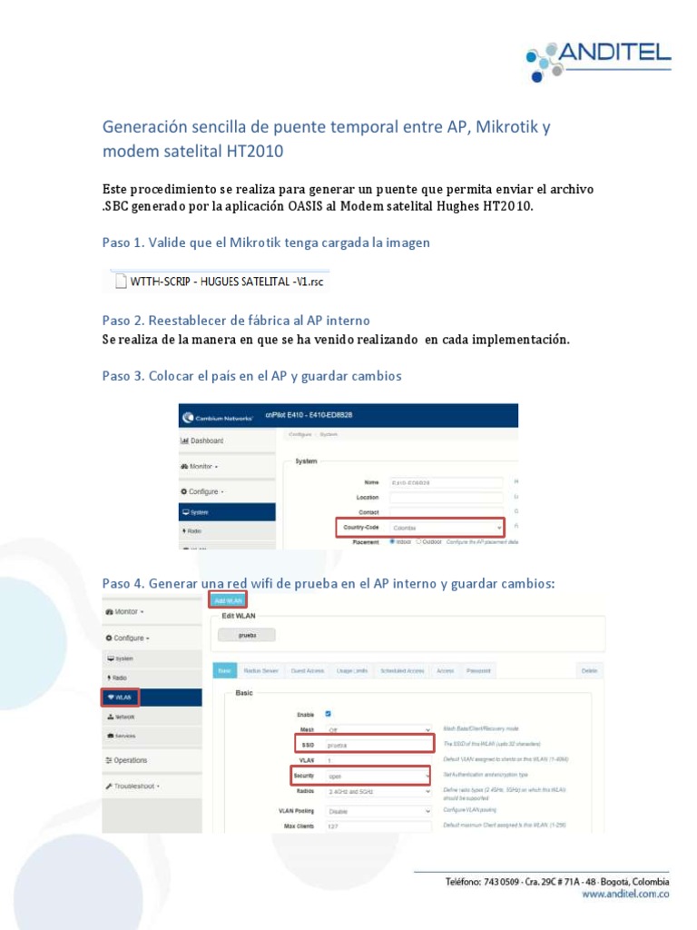 Generación Sencilla de Puente Temporal Entre AP y Modem HT2010 ...