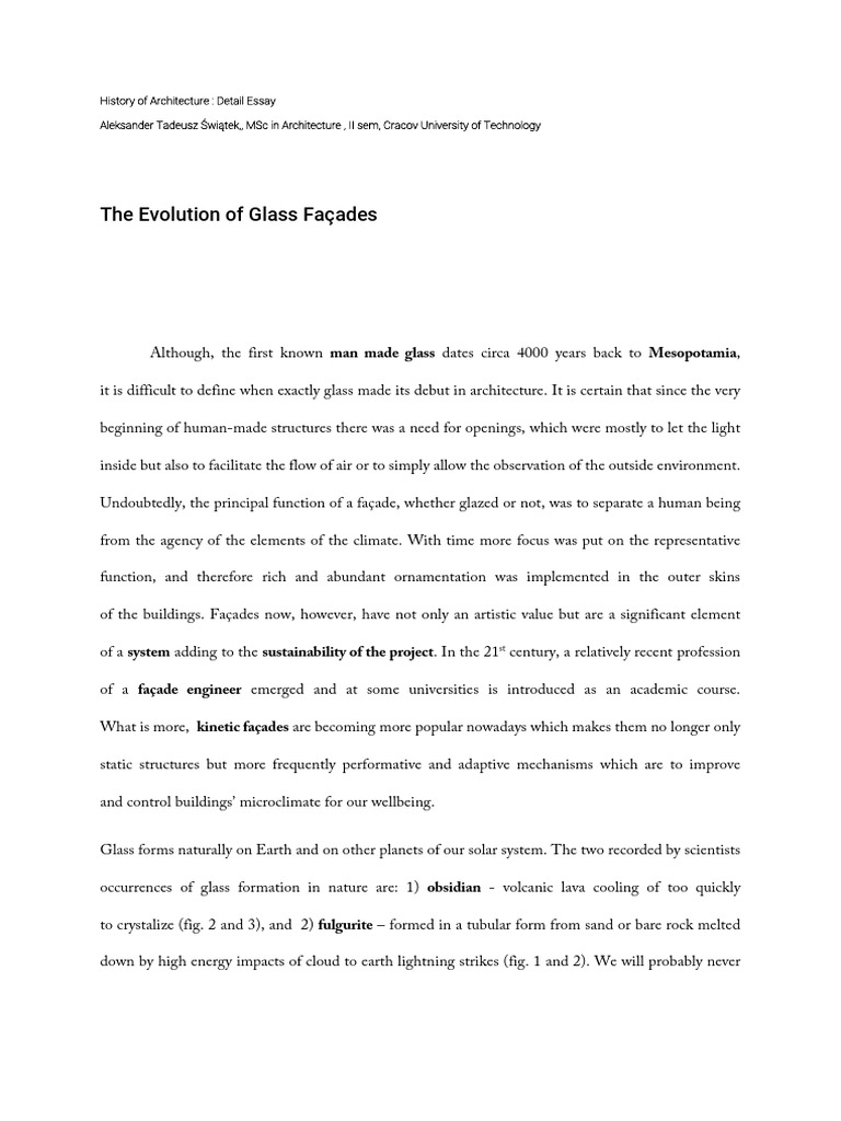 The Evolution of Glass Façades - Aleksander T. Świątek | PDF | Gothic ...