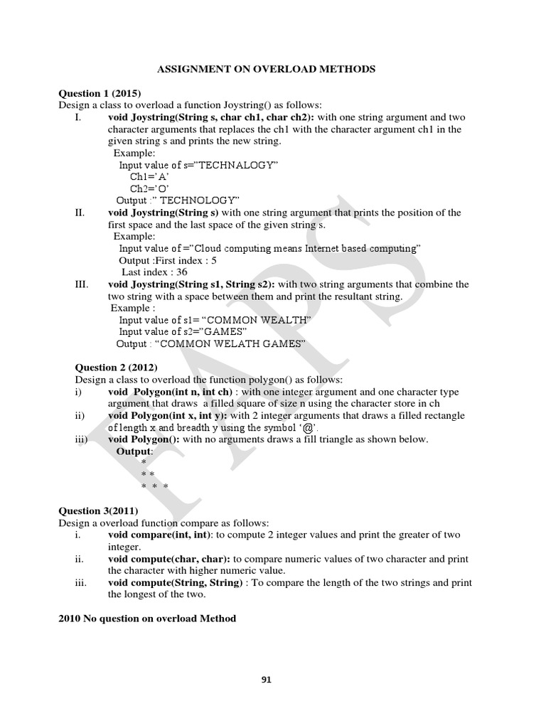 Chap A13 Overload Method-01 | PDF | Parameter (Computer Programming) | String (Computer Science)