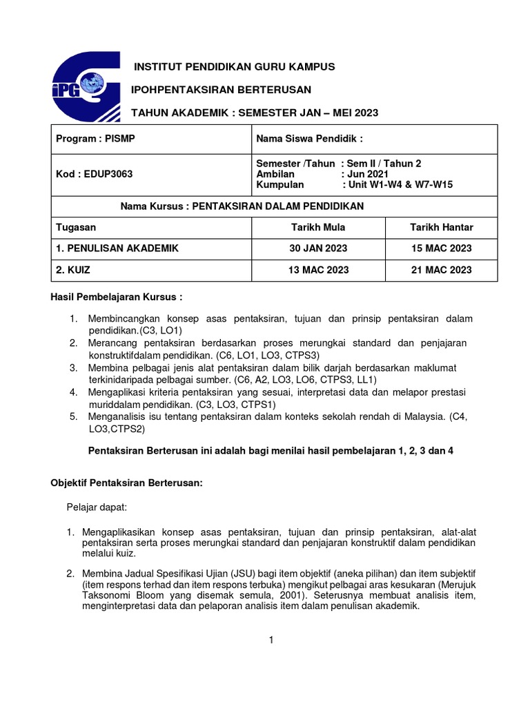 Soalan Tugasan PB | PDF