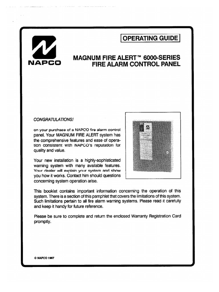 Magnum Alert 6000 Fire Alarm | PDF
