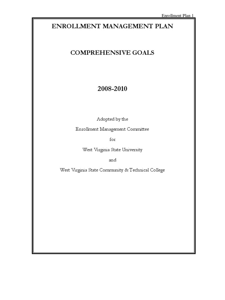 Enrollment Management Plan | PDF | School Counselor | University And ...