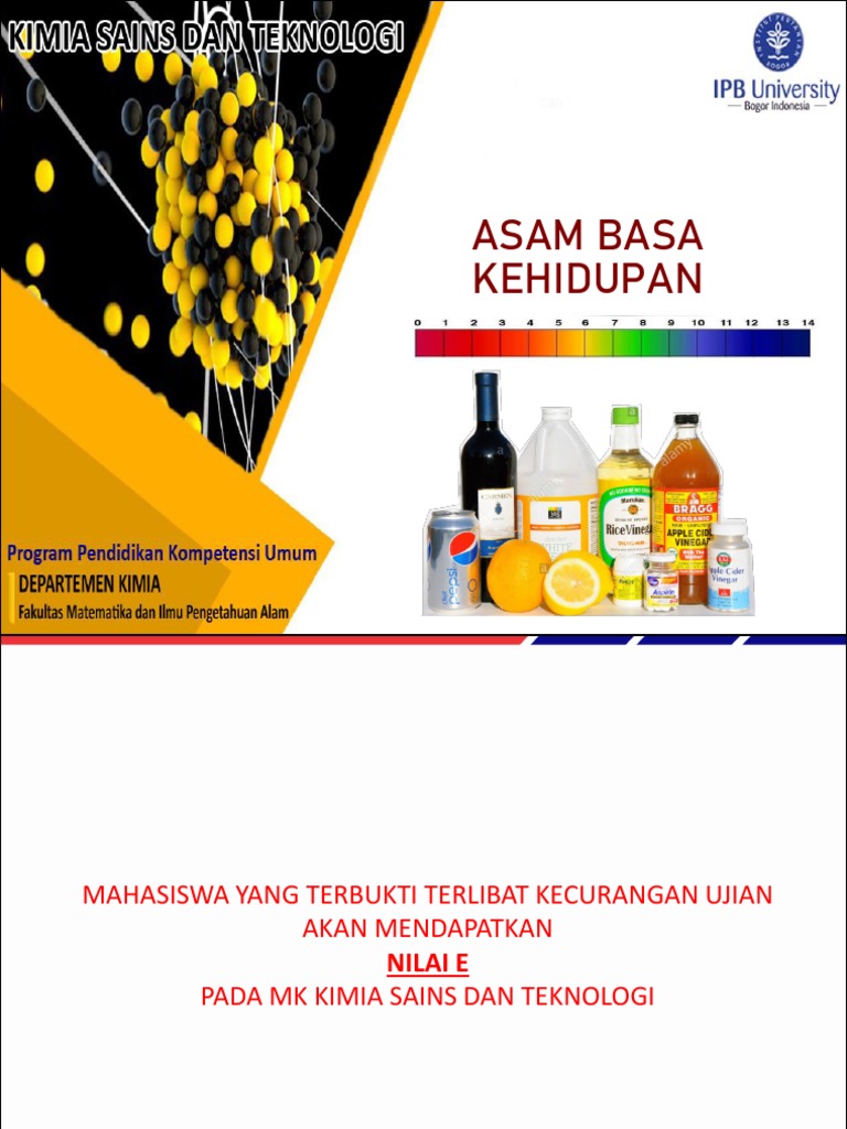 KIMST Pertemuan 9 - Asam Basa - Okt 2021 | PDF