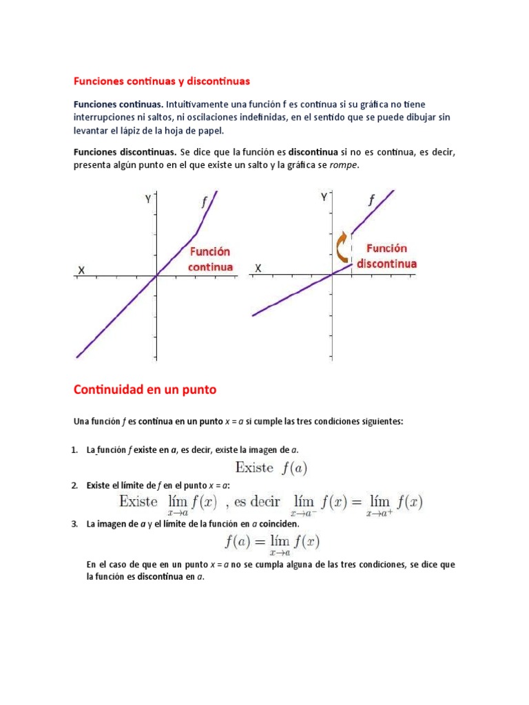Funciones Continuas | PDF | Función continua | Asíntota