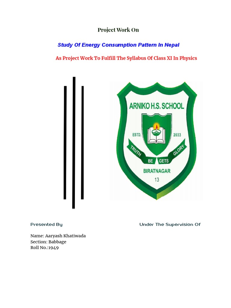 Physics Project Work Full (Unedited) | PDF | Energy Development | Renewable Energy