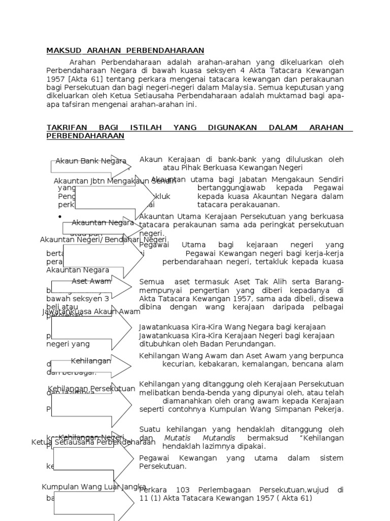 Arahan Perbendaharaan | PDF
