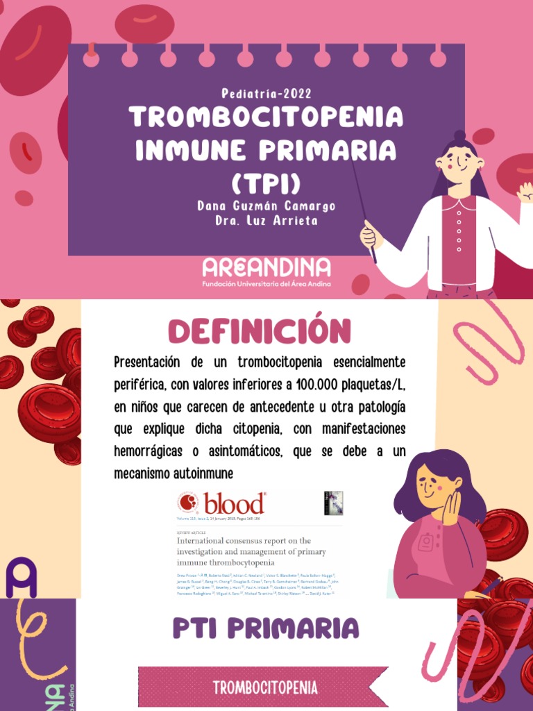Trombocitopenia Inmune Primaria (TPI) : Pediatría-2022 | PDF | Plaqueta ...