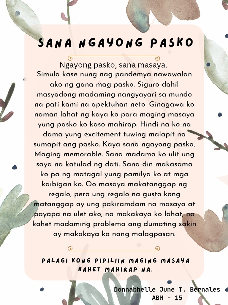 Sana Ngayong Pasko | PDF