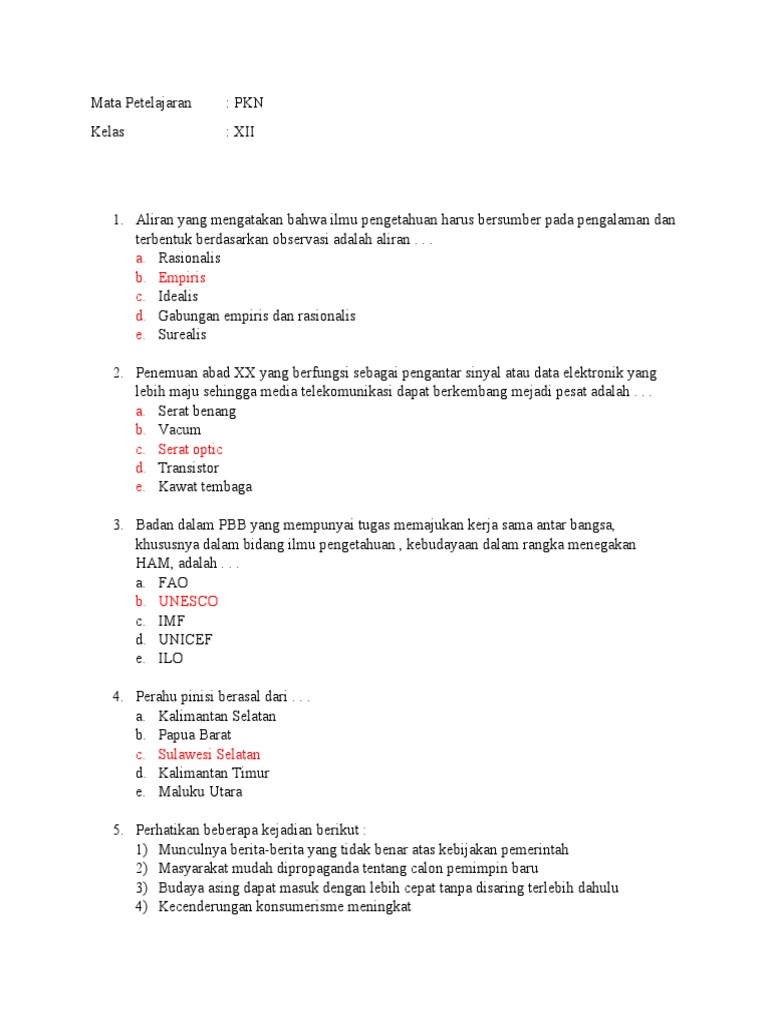 SMA Kls 12 | PDF