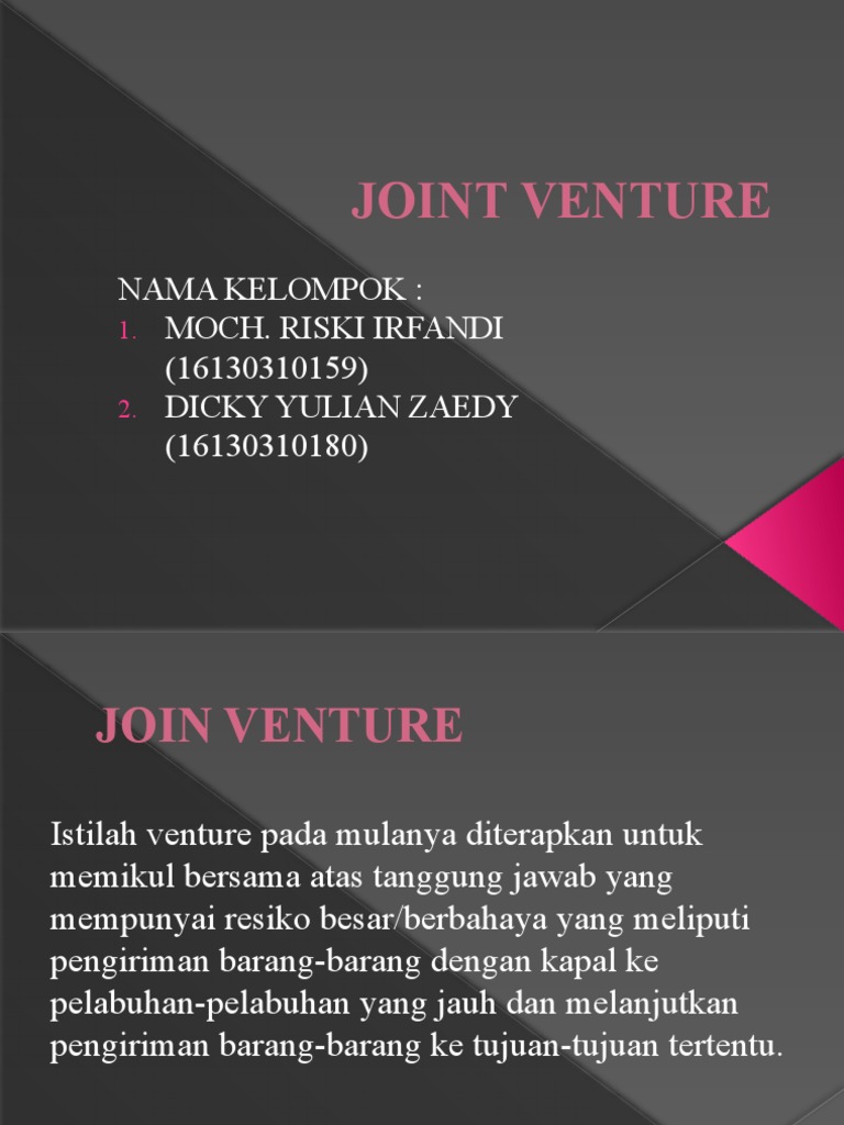 Joint Venture | PDF