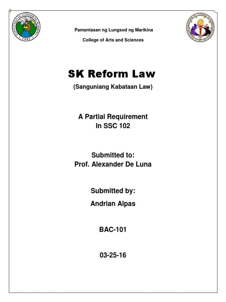 SK Reform Law | PDF | Governance | Philippines