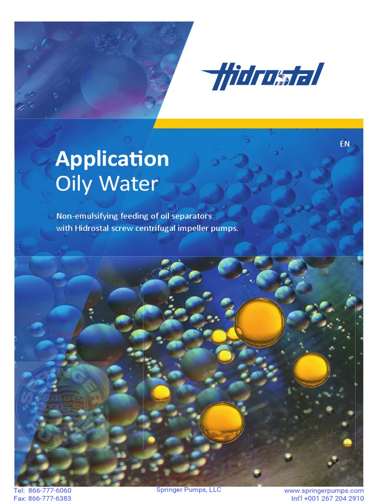 Hidrostal Oily Water Applications Bro SP | PDF | Pump | Emulsion