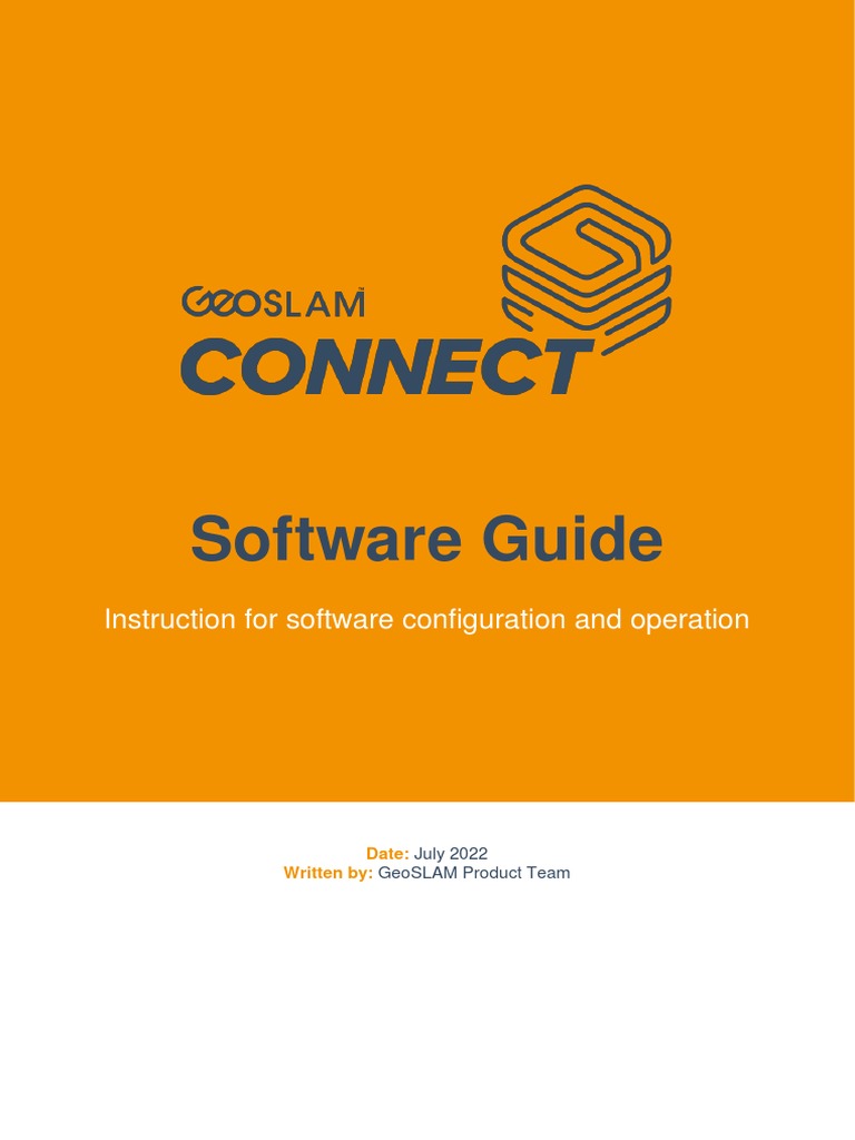 GeoSLAM Connect Software Guide | PDF | Workflow | Parameter (Computer Programming)