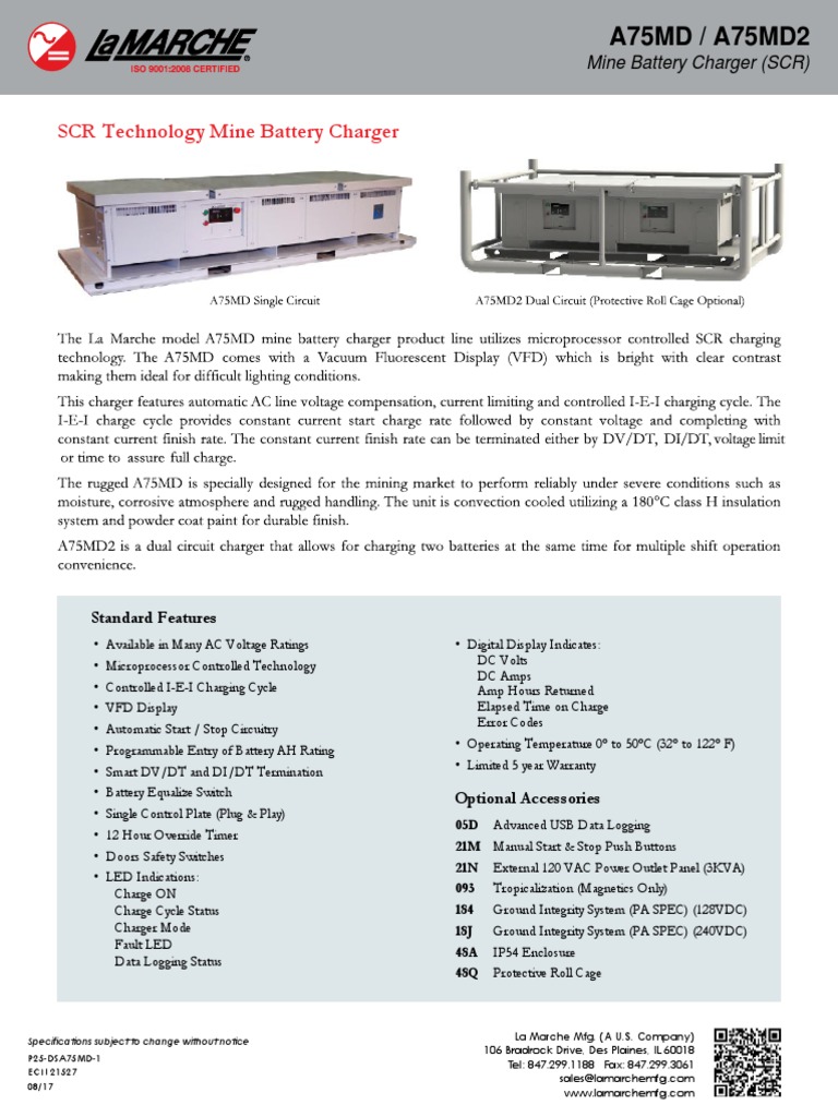 Instruction Manuals Data Sheets - La Marche | PDF | Battery Charger | Amplifier
