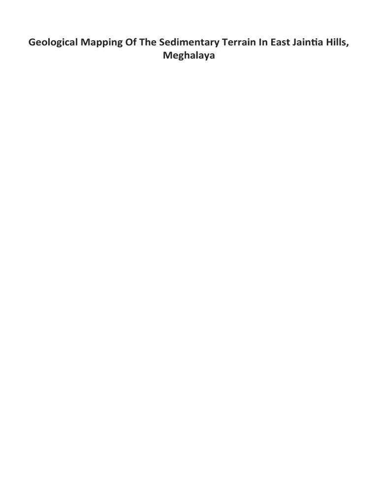 Individual Field Mapping | PDF | Rocks | Earth Sciences