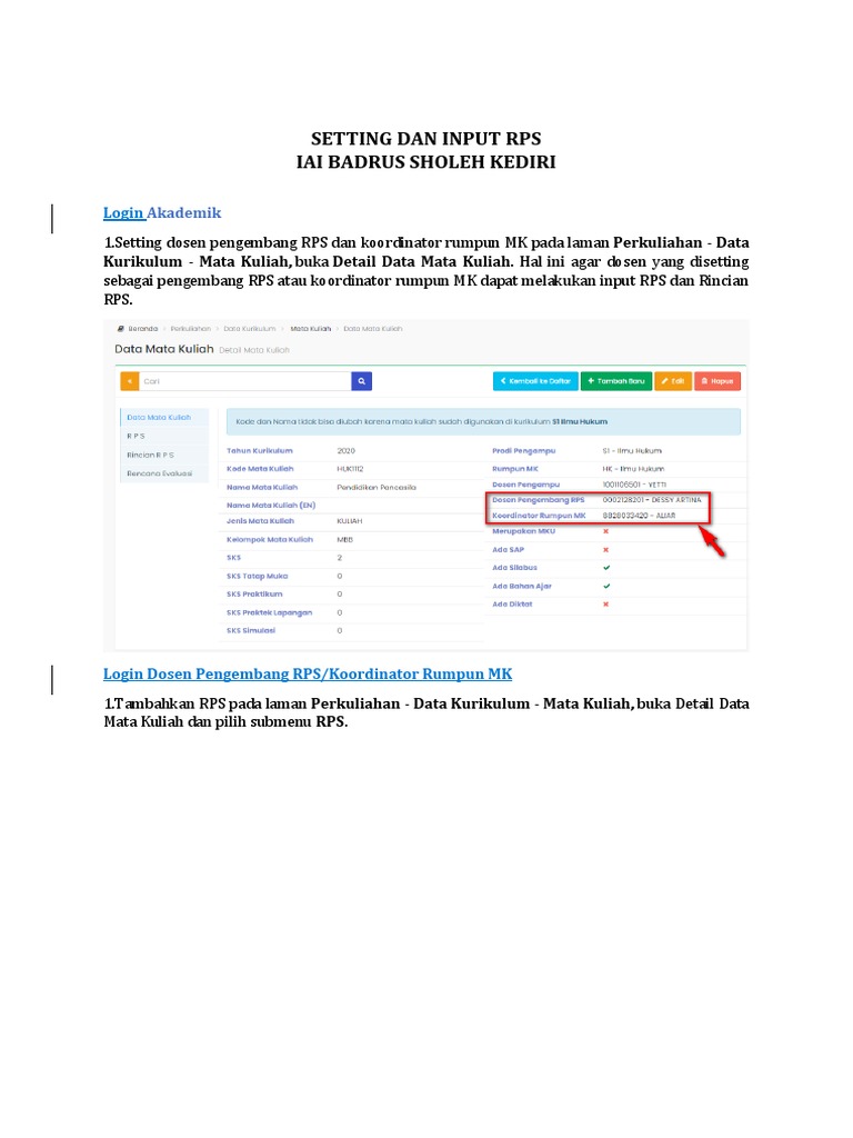 Setting Dan Input RPS | PDF