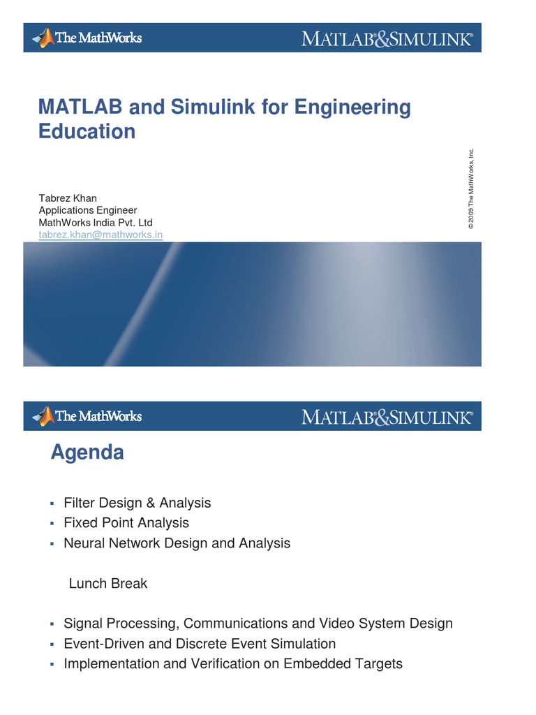 MATLAB Simulink For Engineering Education | PDF | Hardware Description ...