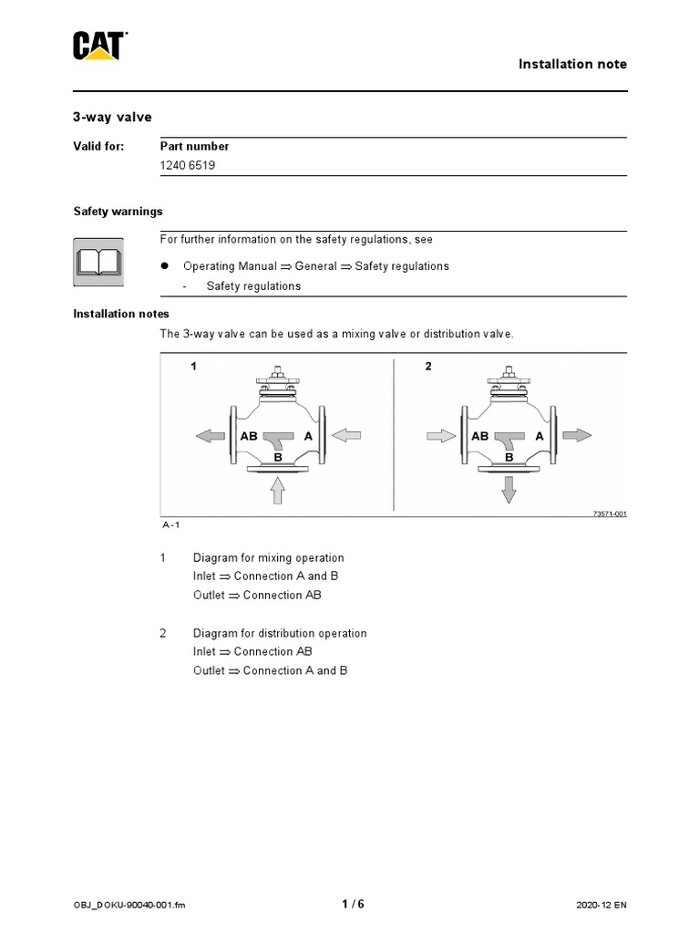 02.06.05 3-Way Valve 1240 6519 - en | Download Free PDF | Valve | Pipe (Fluid Conveyance)