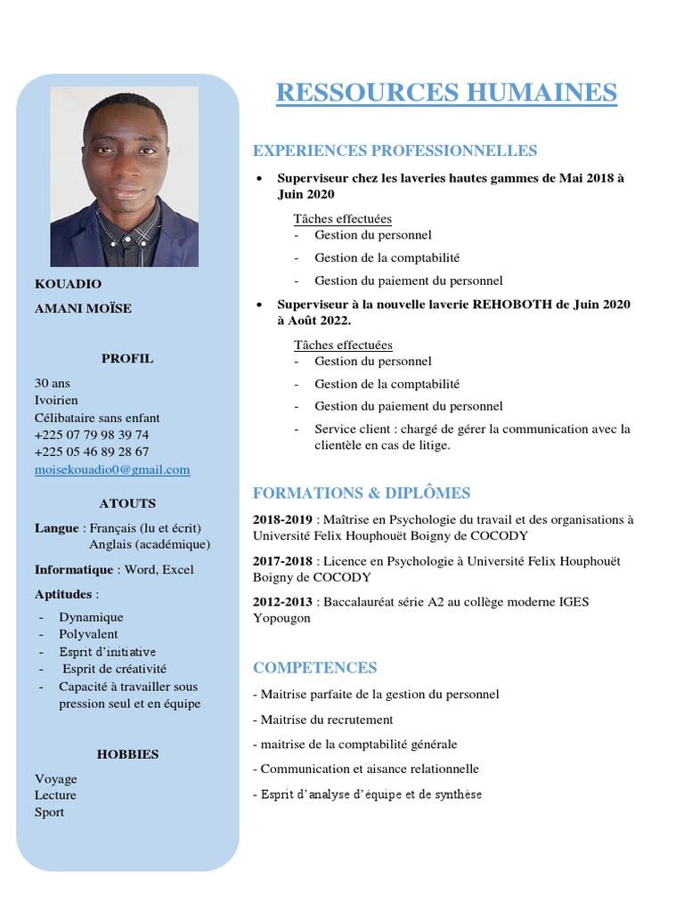 CV Kouadio Amani | PDF