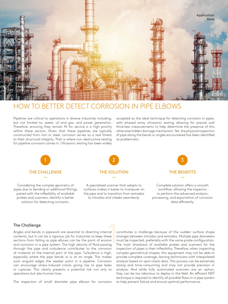 Application NoteHow To Better Detect Corrosion in Pipe Elbows | Download Free PDF | Pipe (Fluid ...