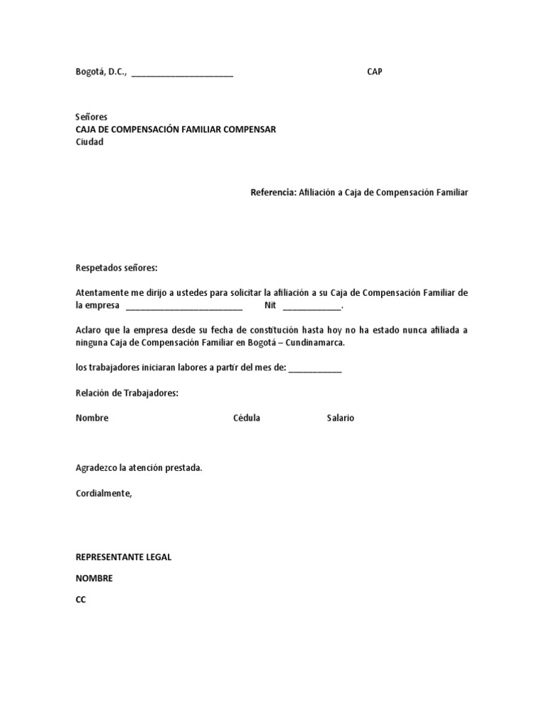 Modelo Carta Empresa | PDF