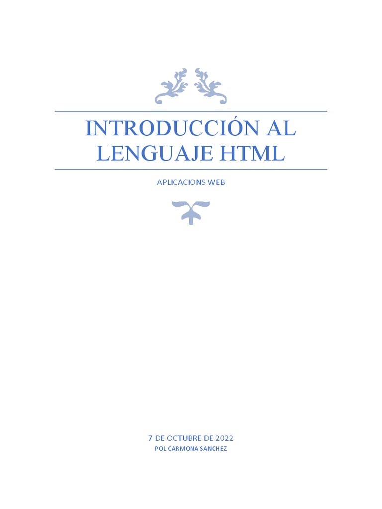 Ejercicios Html Pdf Html Página Web 
