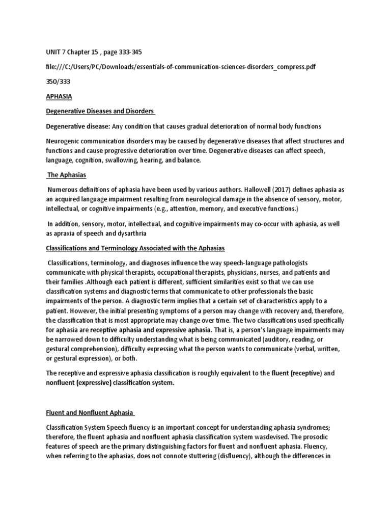 Aphasia | PDF | Aphasia | Speech